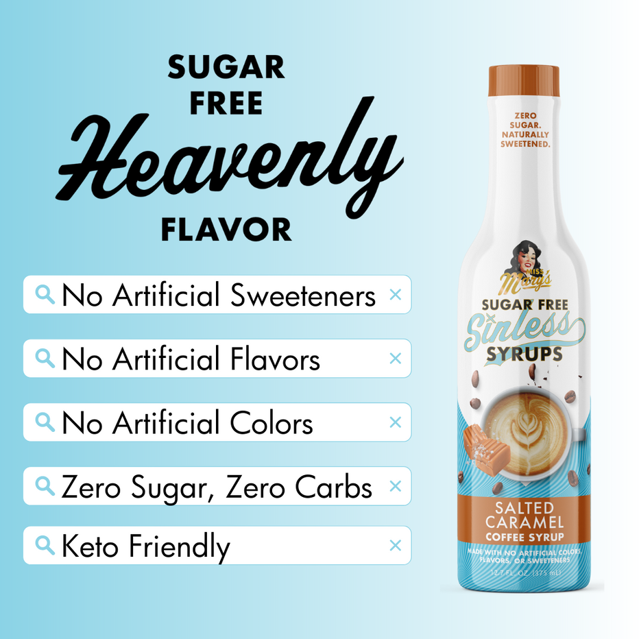 Divine Salted Caramel Sugar Free Sinless Syrups | No Sucralose – Miss ...