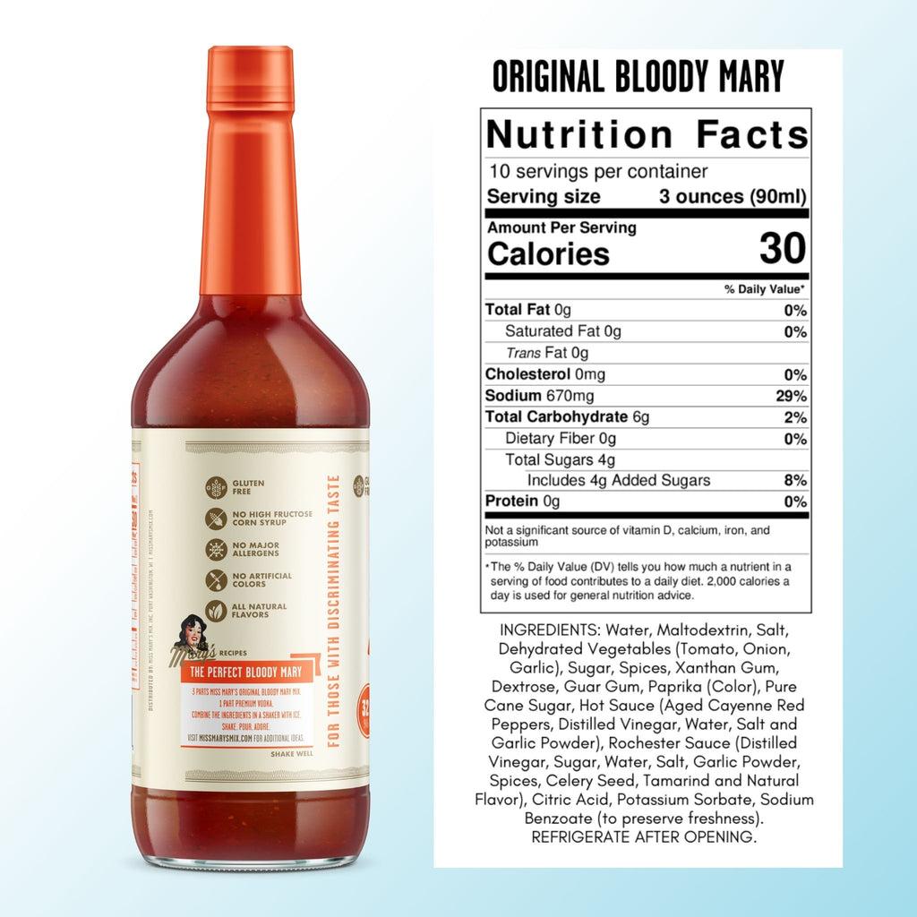 Original Bloody Mary Mix | Fresh & Light | Miss Mary's Mix